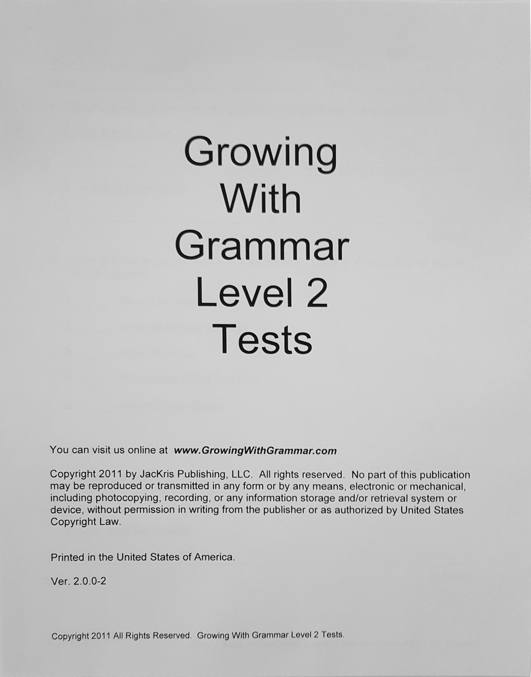 Growing With Grammar- Levels 1-8 – Tagged "Growing With Grammar_Level 2 ...
